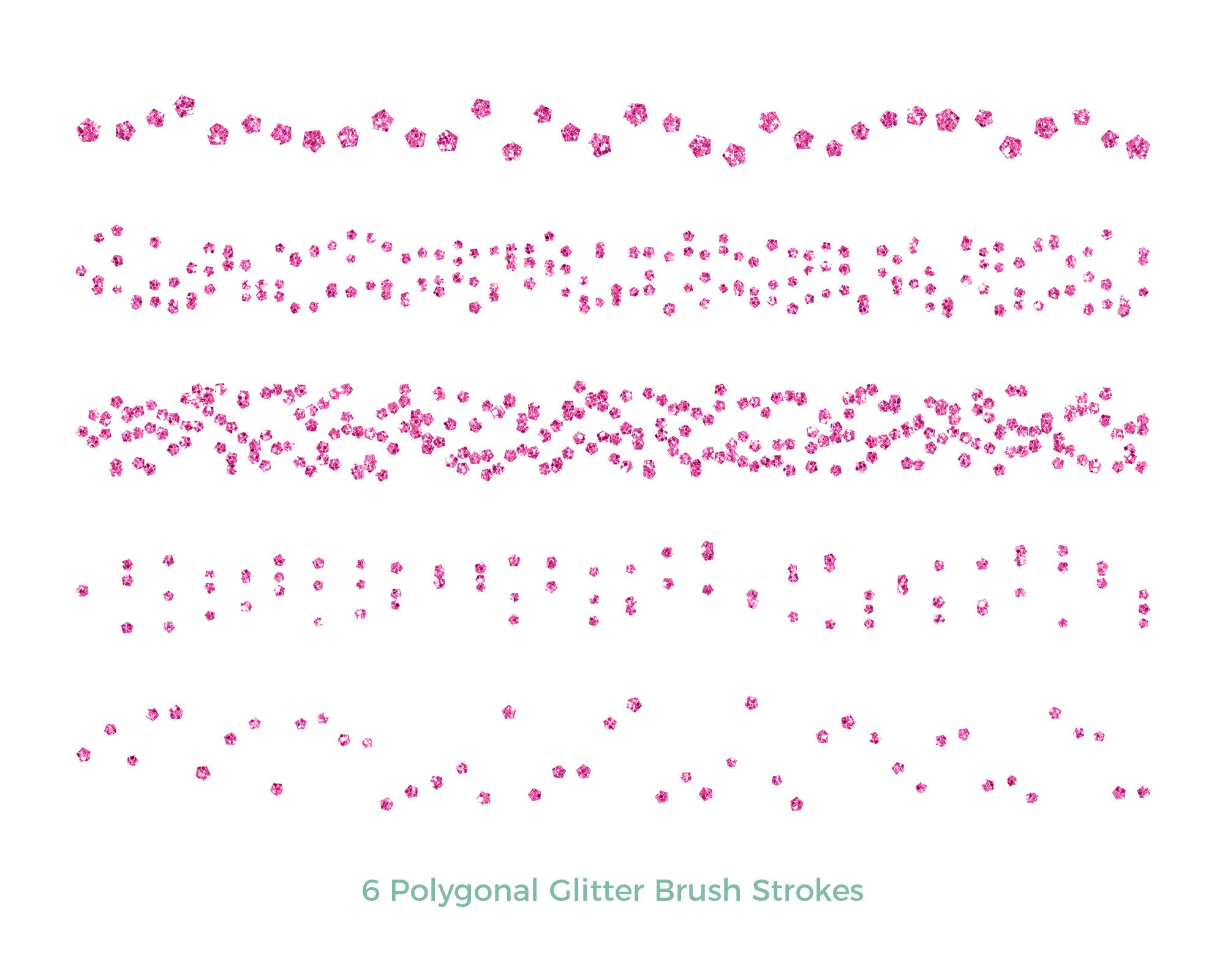 30 Pink Glitter Brush Strokes PNG Overlay Clipart 5 Sets - Etsy