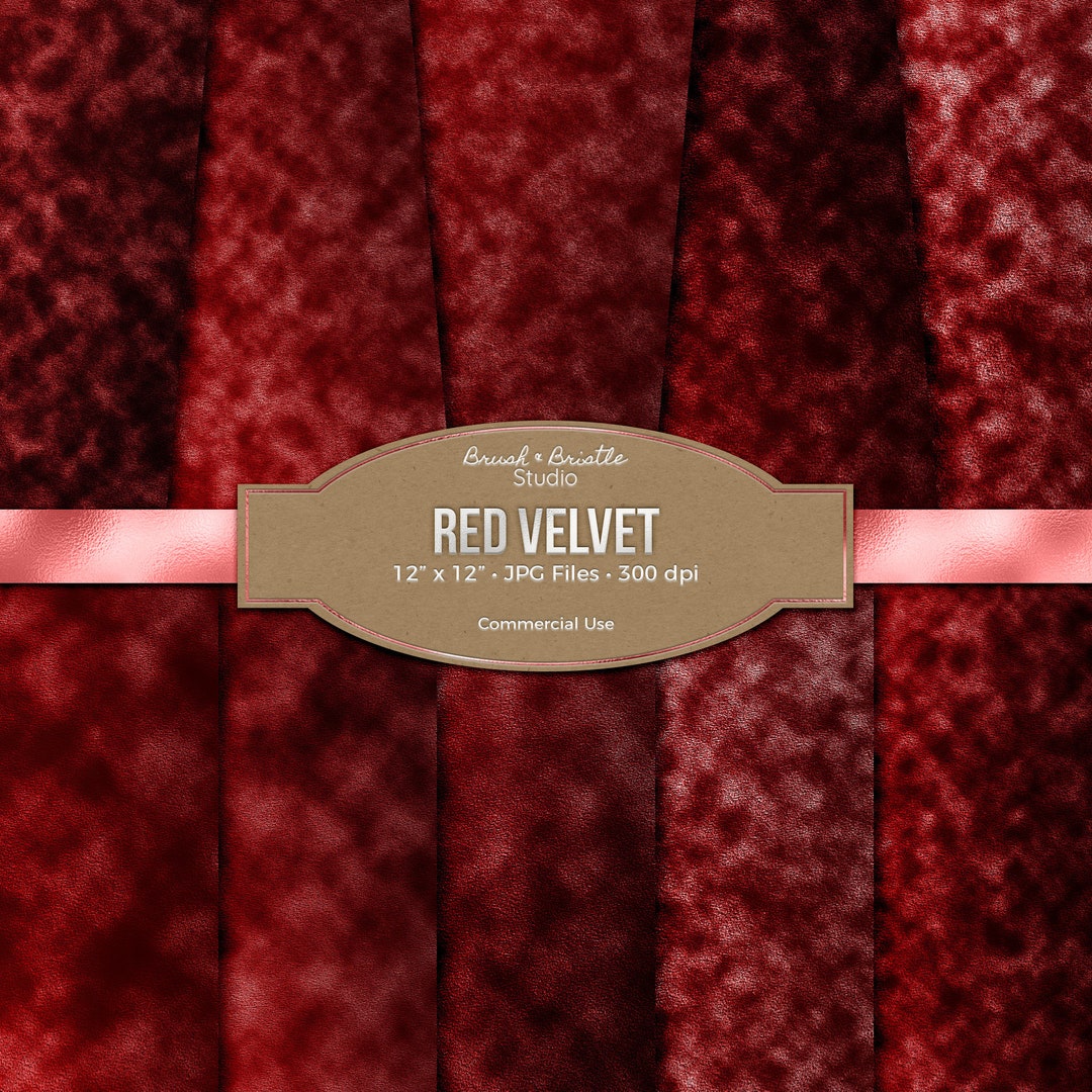 Red Velvet Digital Paper, Texture, Faux Fabric, Scrapbook Paper ...