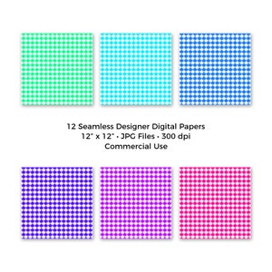 Rainbow Double Circled Scallops Seamless Digital Paper, Commercial Use ...
