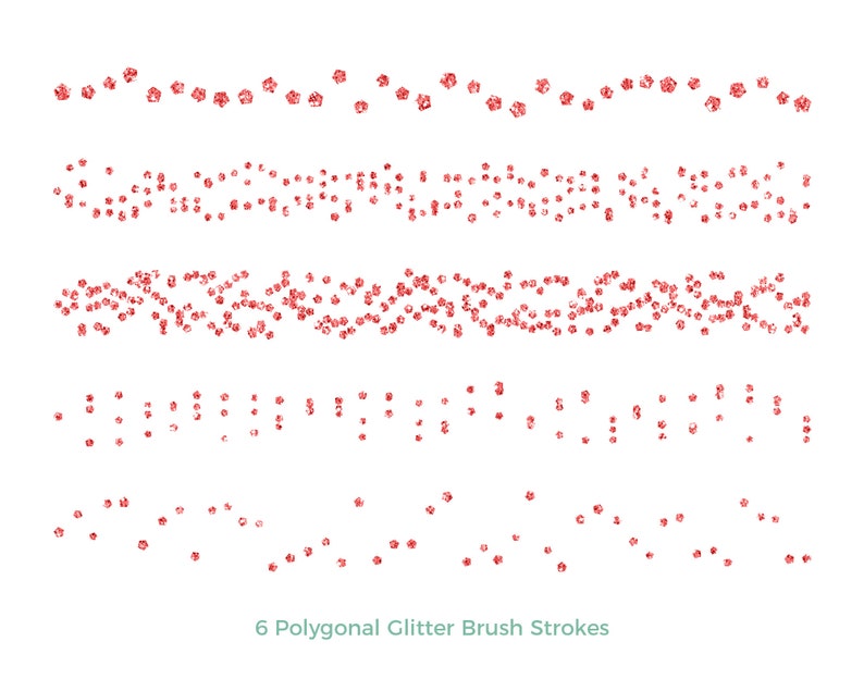 30 Red Glitter Brush Strokes PNG Overlay Clipart 5 Sets - Etsy