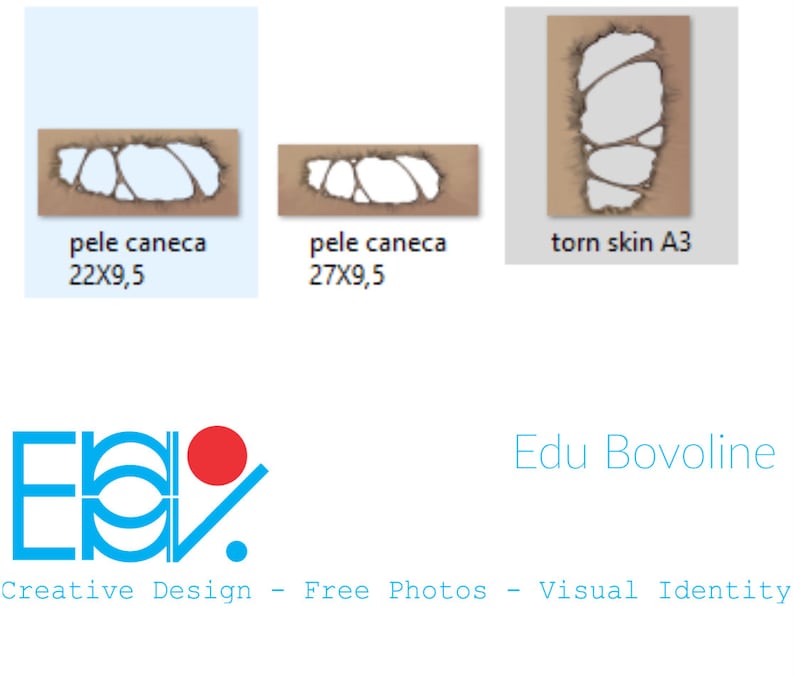 Torn Skin template Pack Creative gift artwork. | Etsy