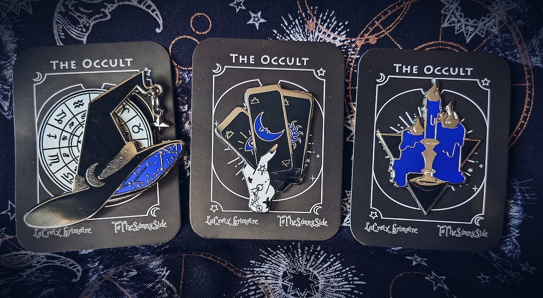 The Occult Enamel Pin Set - Witch - Goth - Astrology - Tarot - Etsy