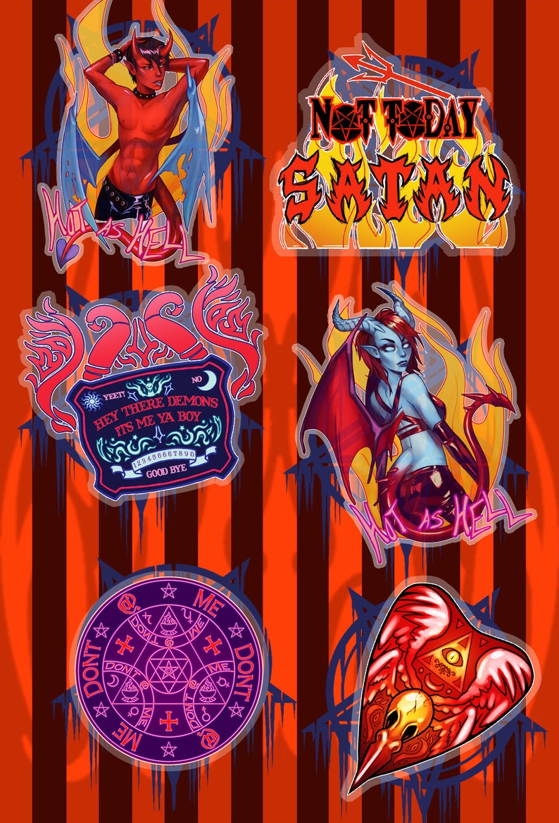 Devil Babe Sticker Pack: 3 pulgadas Demonios Ocultismo - Etsy España