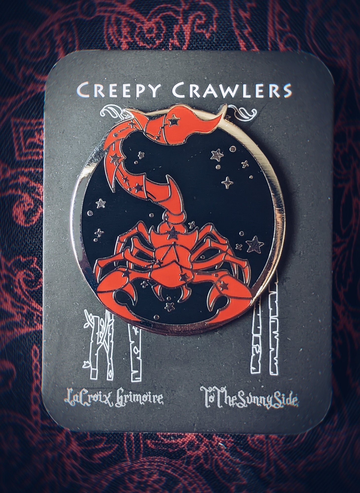 Creepy Crawlers Enamel Pin Set Spider Centipede Goth | Etsy