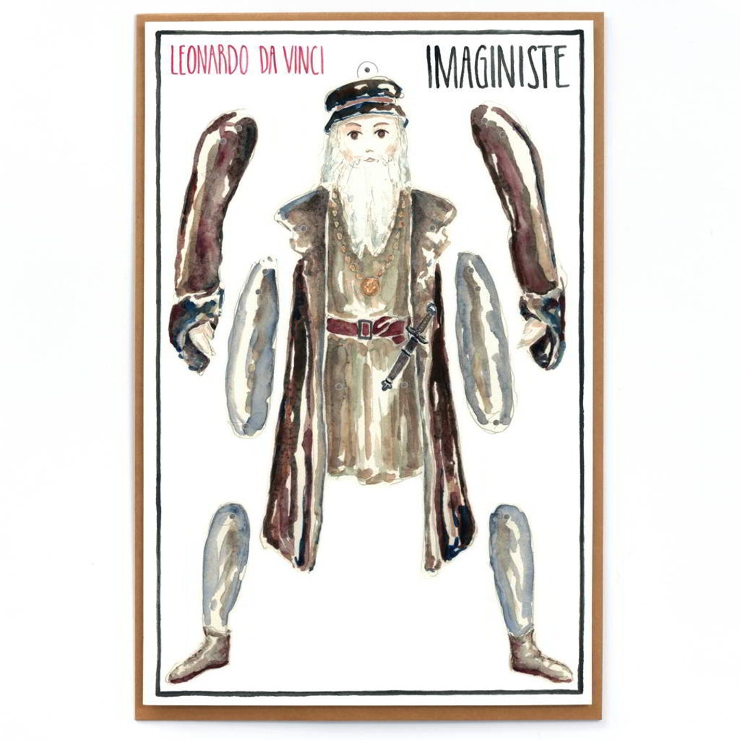 Leonardo Da Vinci Card - Etsy