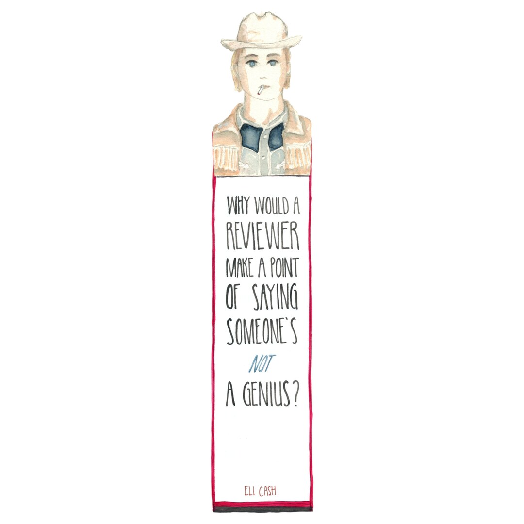 The Royal Tenenbaums Eli Cash Bookmark - Etsy