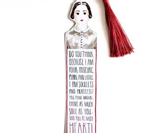 Jane Eyre Bookmark, Literary Bookmark, English Teacher Gift, Book Club ...