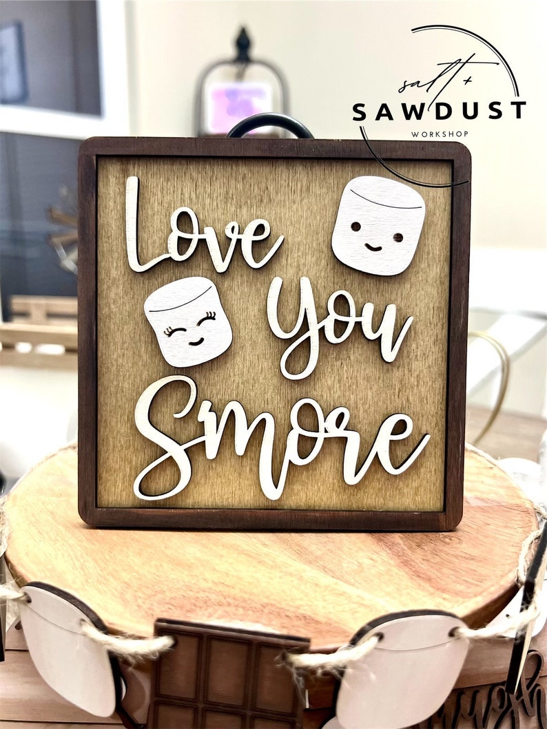 S'more Tier Tray Decor S'more Decor Let's Get Toasted Smore Tier Tray ...