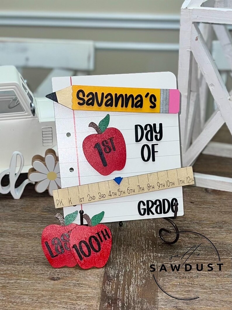 Personalized Back to School Sign | First Day of School Sign | First Day ...