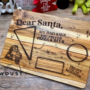 Funny Dear Santa Cookie Tray, Pizza and Beer Tray, Treat Tray ...