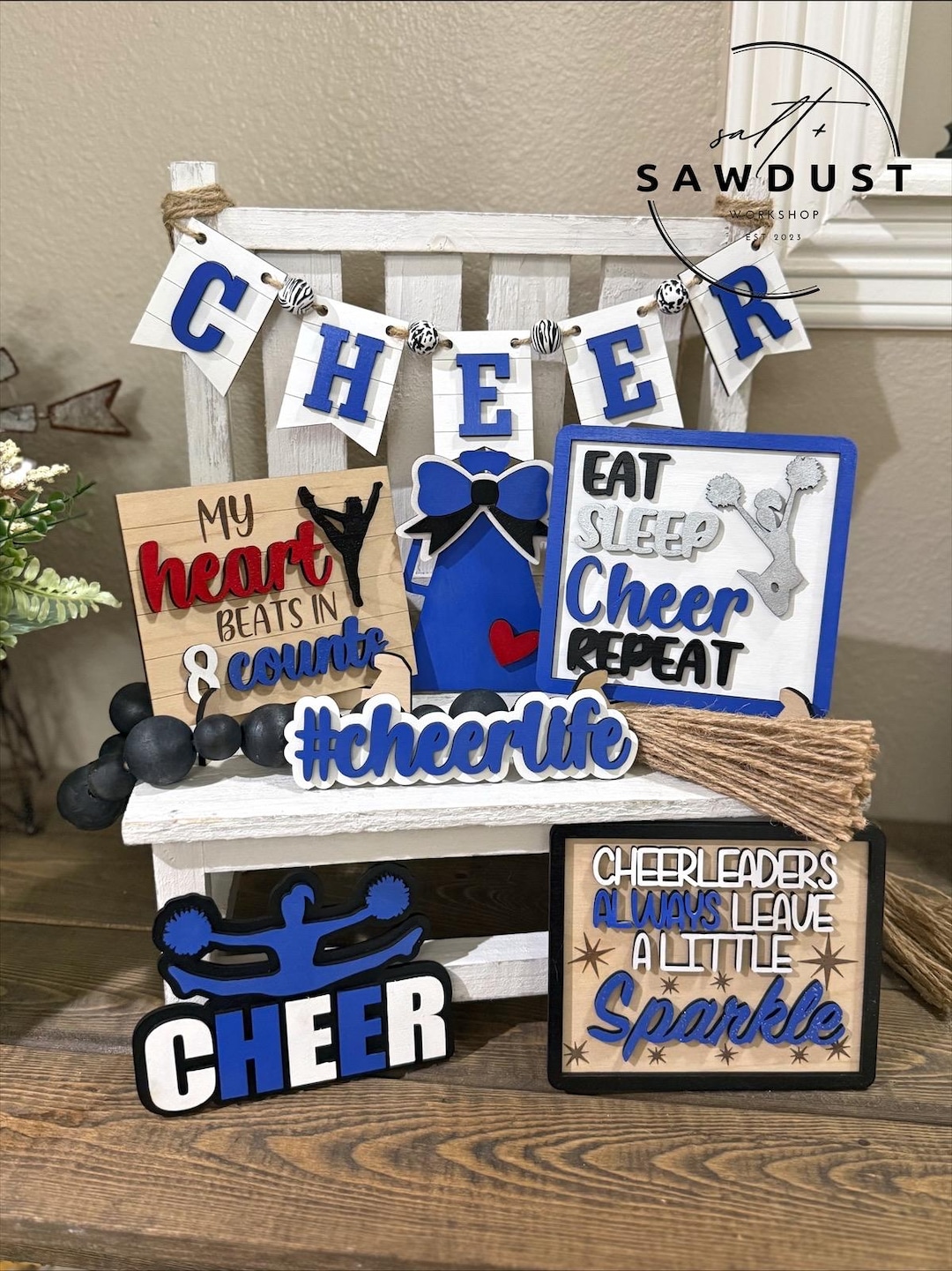 Cheerleader Tier Tray | Cheerleader Decor | Cheer Decor | Spirit Decor ...