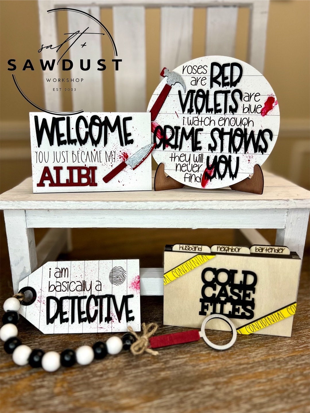 True Crime Tier Tray | Who Dun It Tier Tray | CSI Tier Tray | Crime ...