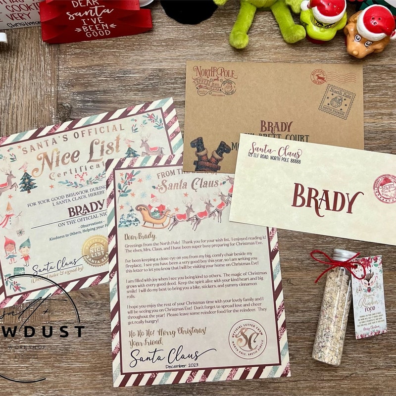 Santa Letter Food - Etsy