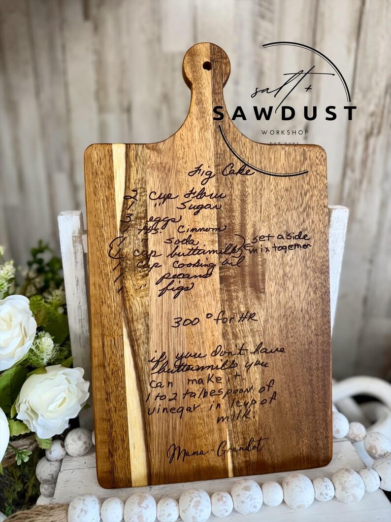 Custom Handwriting Cutting Board, Personalized Gift - Etsy