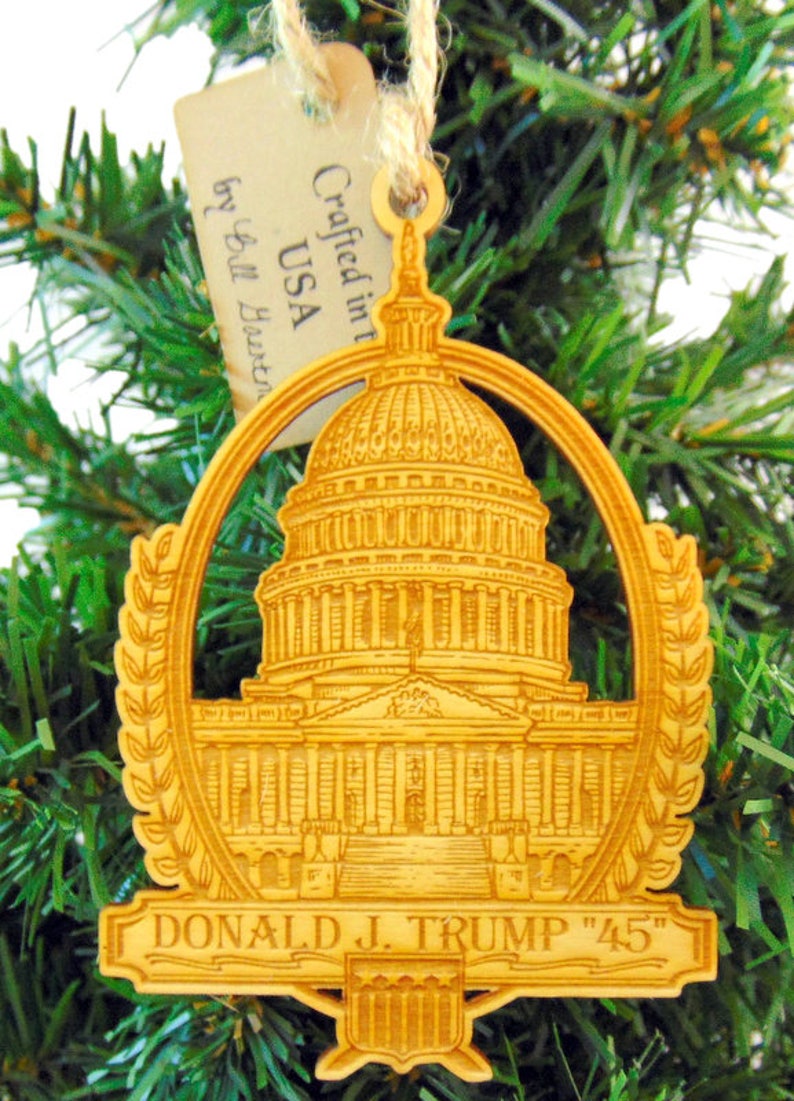 President Donald Trump Wooden Christmas Ornament 4 Inch Made - Etsy