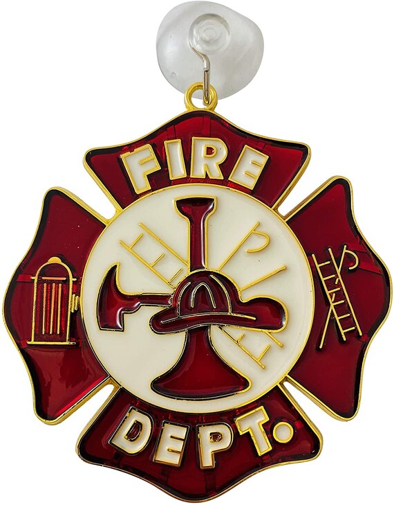 Fireman Suncatcher Firefighter Crest Sun Catcher Window | Etsy