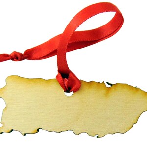 Puerto Rico Wooden Country Christmas Ornament Wood Decoration Handmade ...
