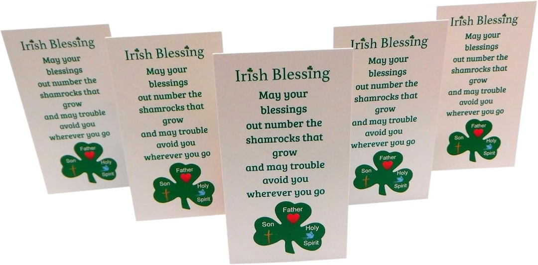 Irish Blessing Holy Card Bulk Set Bundle With Prayer From Ireland Pack ...