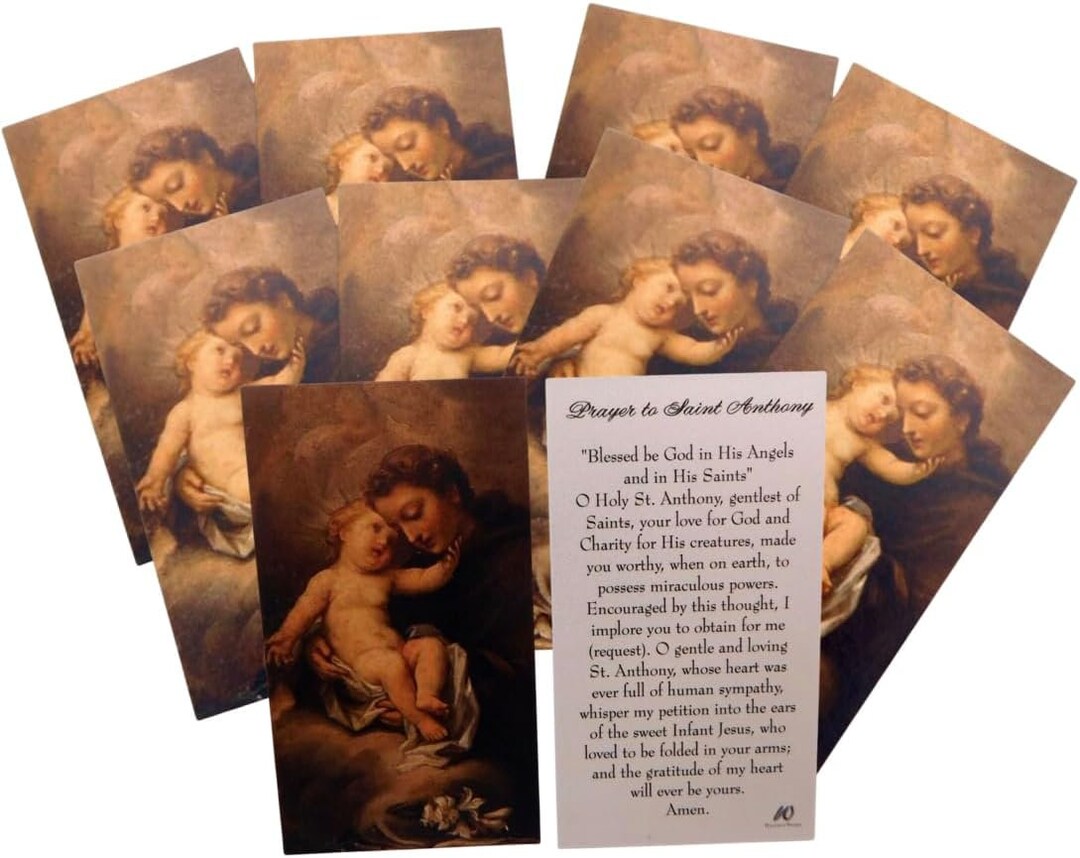 St Anthony Holy Cards, Patron Saint Prayer, USA Made (set of 10) - Etsy
