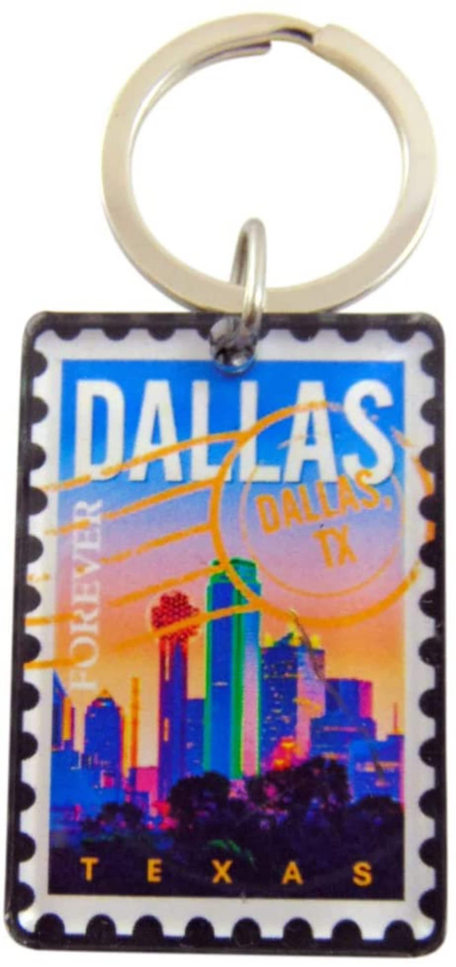 Dallas Texas Key Chain Acrylic Souvenir Keychain Retro Gift 2 | Etsy
