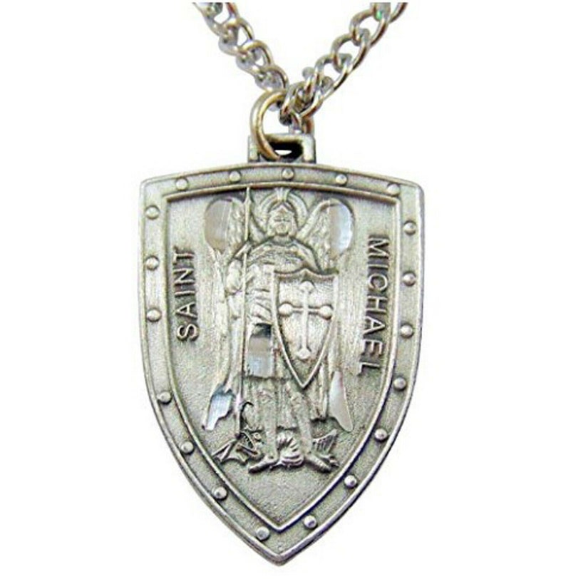 Westman Works Saint Michael Shield Pewter Medal Deluxe Set - Etsy
