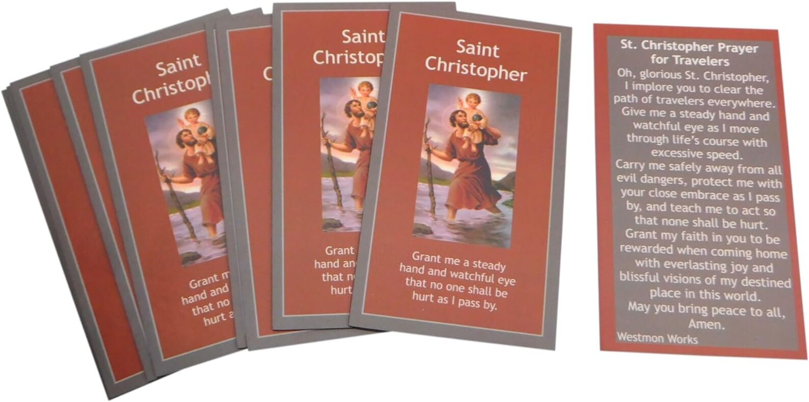 St. Christopher Holy Card Set, Travel Protection, USA Made - Etsy