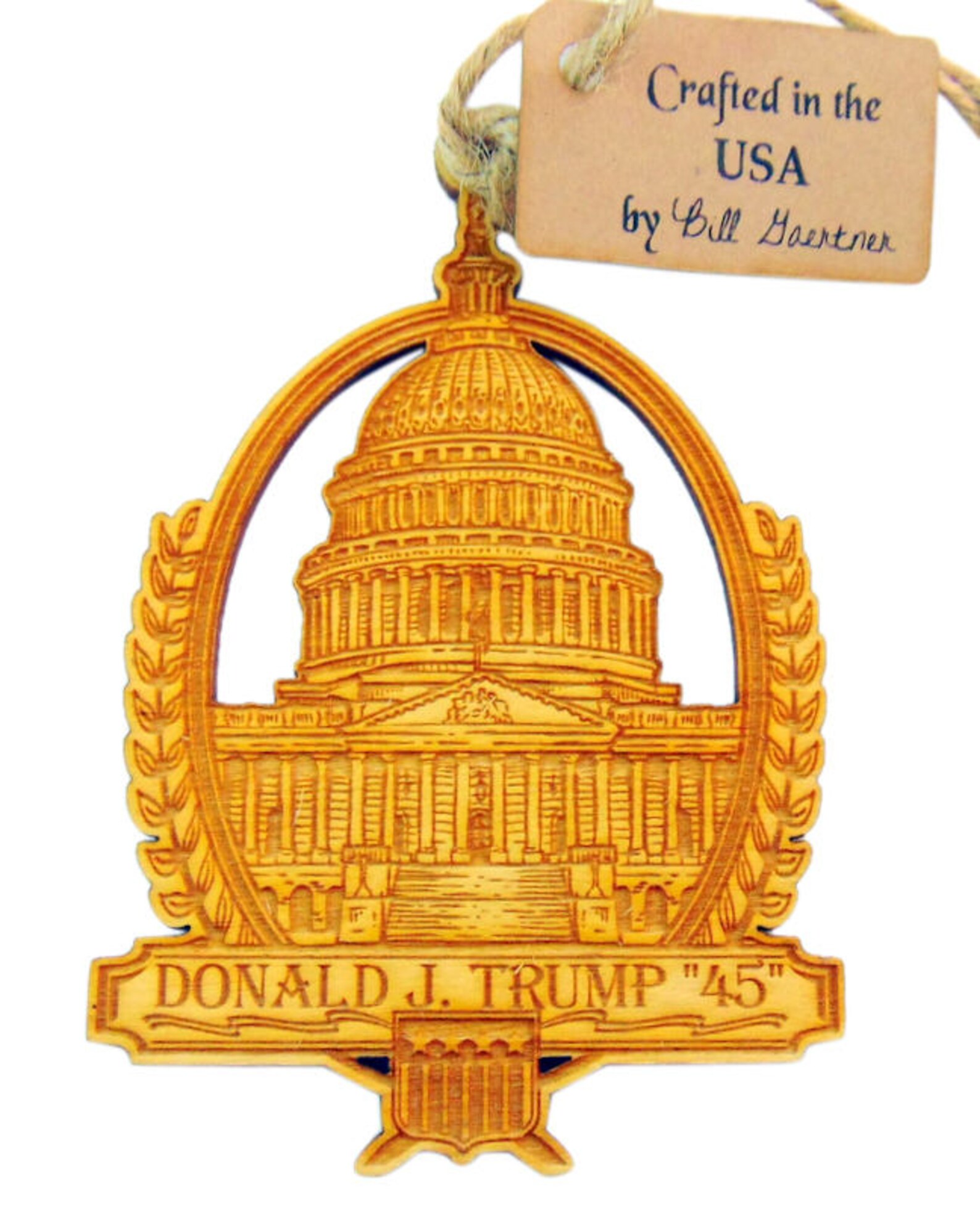 President Donald Trump Wooden Christmas Ornament 4 Inch Made - Etsy