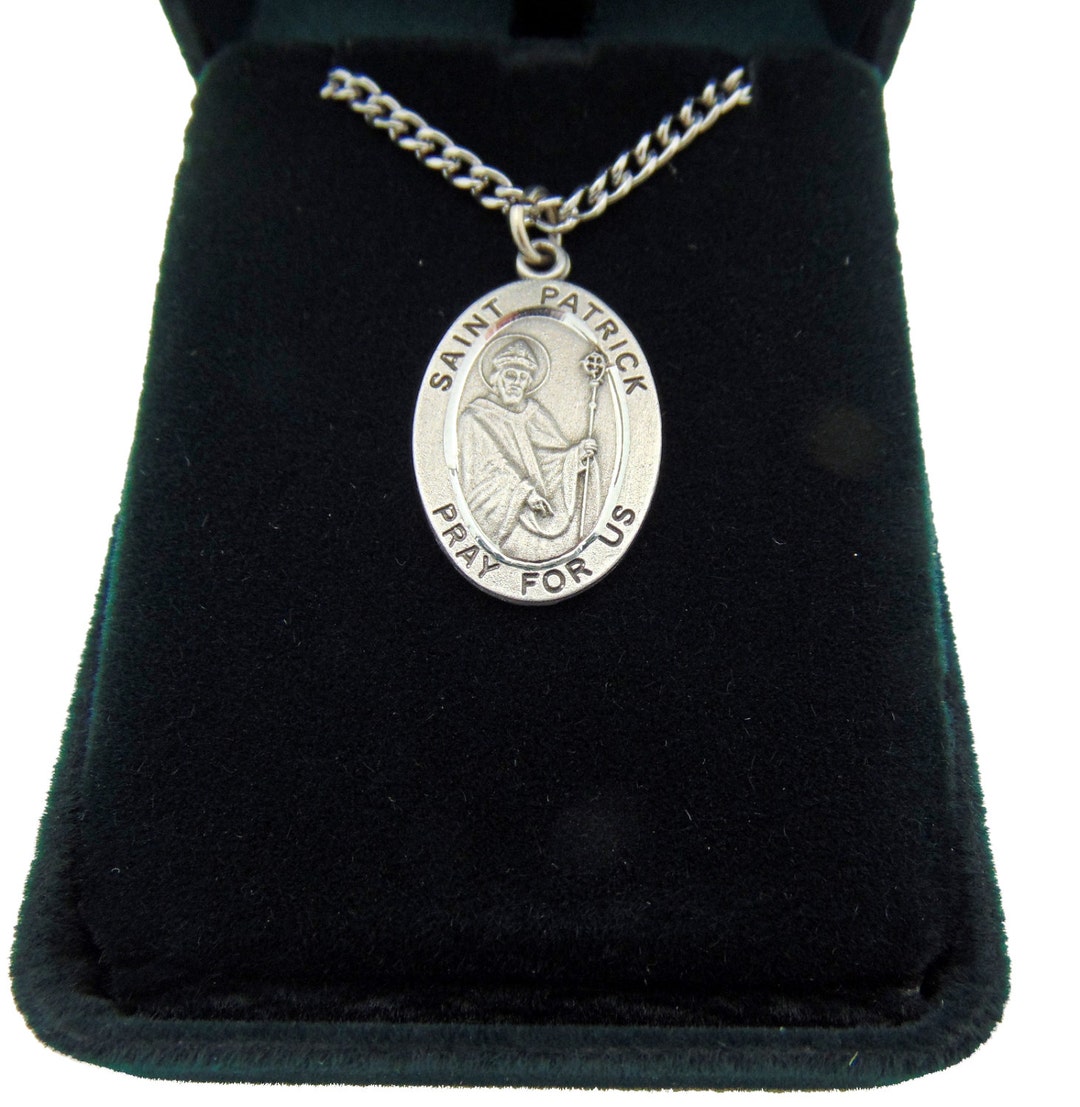 St Patrick Pewter Medal Deluxe Gift Set 1" W/ Velour Gift Box - Etsy