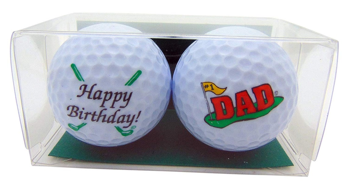 Happy Birthday Dad Golf Ball Set of 2 Golfer Gift Pack | Etsy