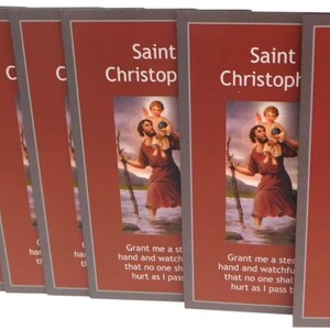 St. Christopher Holy Card Set, Travel Protection, USA Made - Etsy