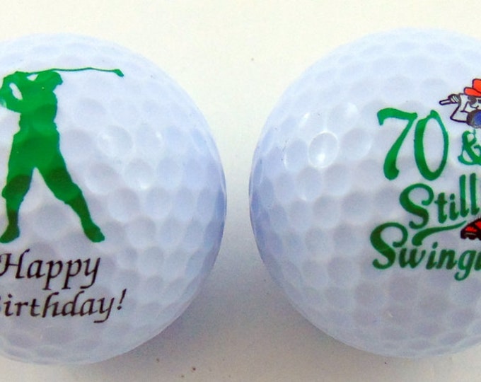 70th Birthday Golf Balls Seventy and Still Swinging Gift Pack for ...