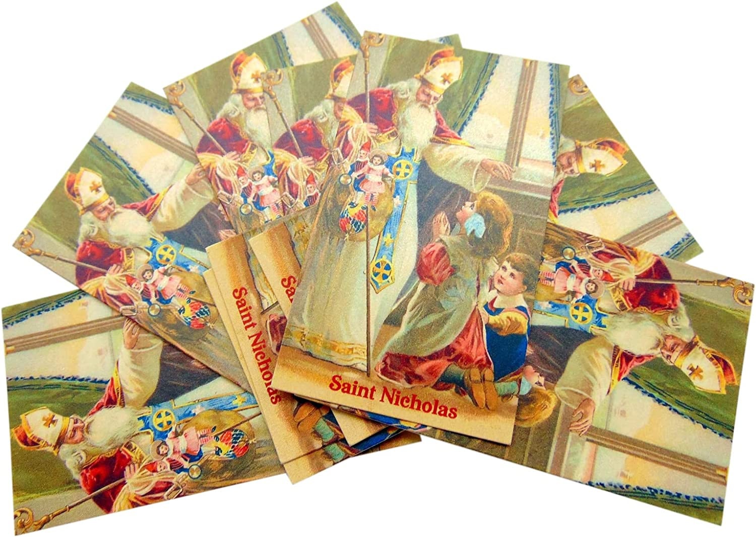 Saint Nicholas Holy Card Set, Prayer Cards, Classroom Gift (pack of 10 ...