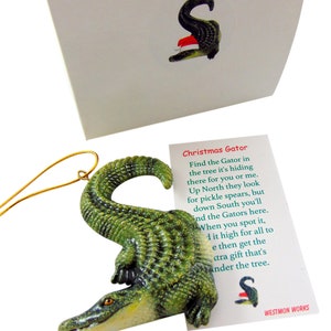 Alligator Ornament Legend of the Christmas Gator Gift Set Tree ...