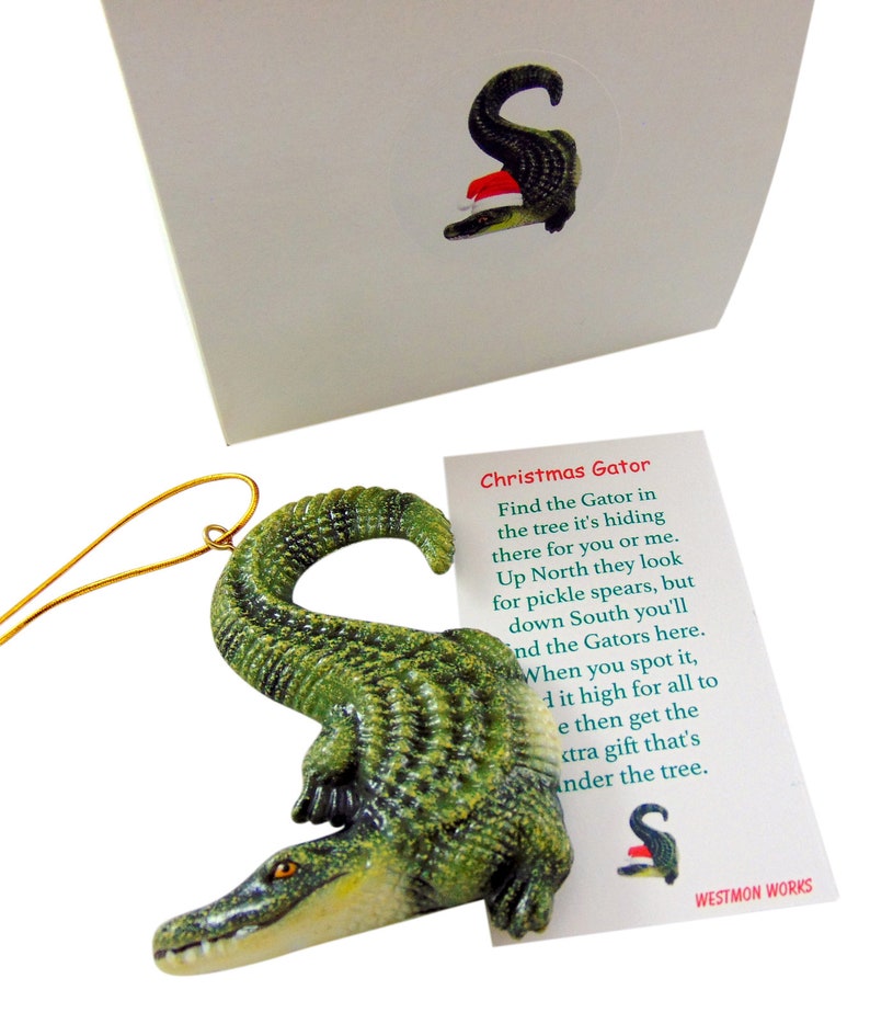 Alligator Ornament Legend of the Christmas Gator Gift Set Tree - Etsy