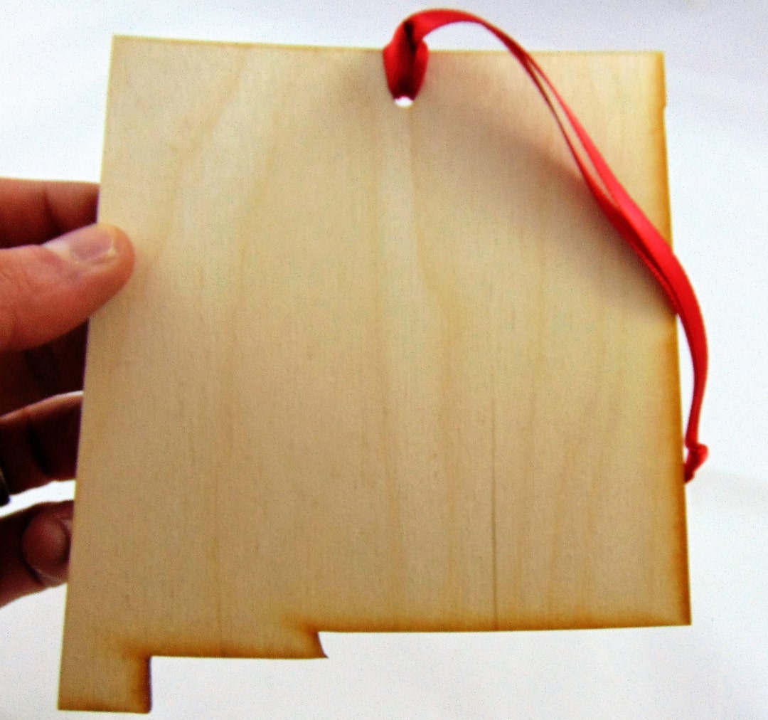 The State of New Mexico Handmade Wooden Christmas Tree Ornament ...
