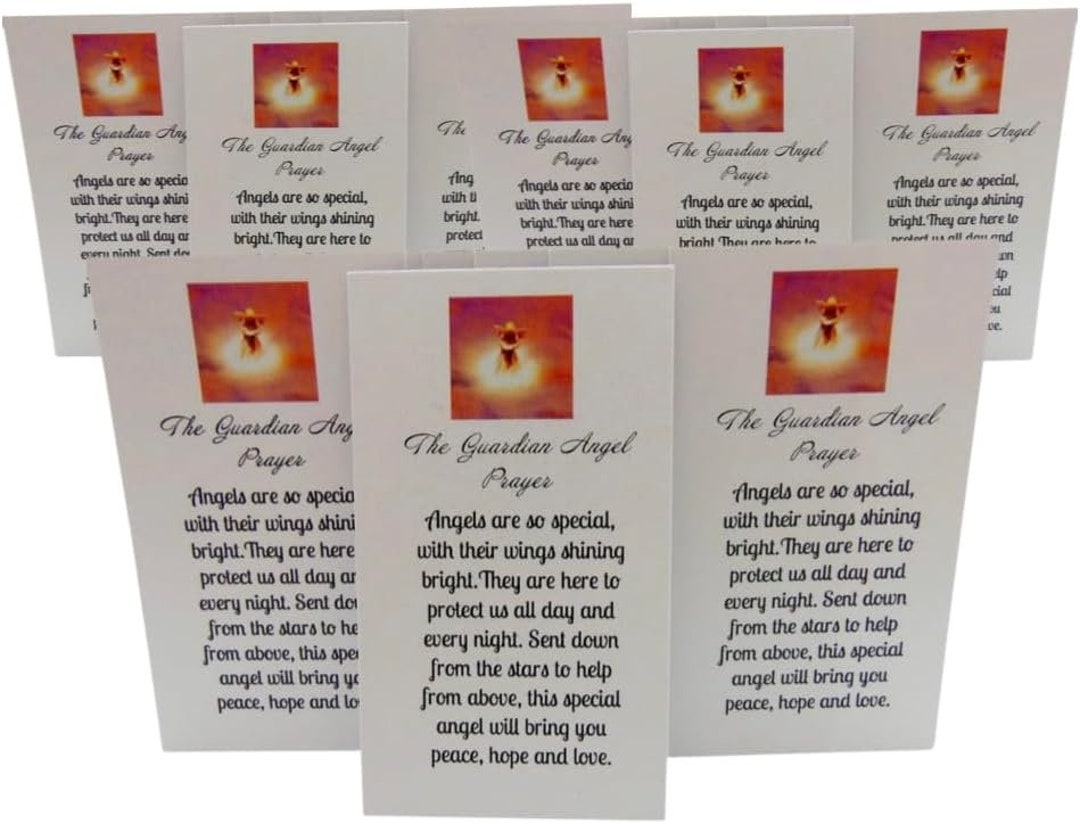 Guardian Angel Holy Card Bulk Pack Prayer to the Angels for Church ...