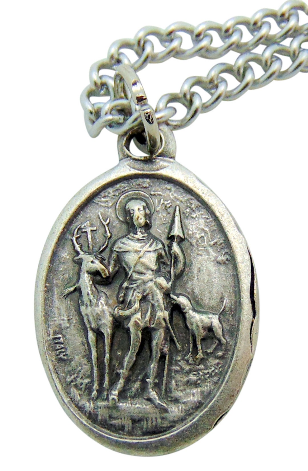 St Hubert Medal 3/4" Pendant W/ 24" Chain - Etsy