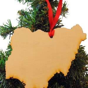 Nigeria Wooden Christmas Ornament Wood Nigerian Decoration Made in the ...
