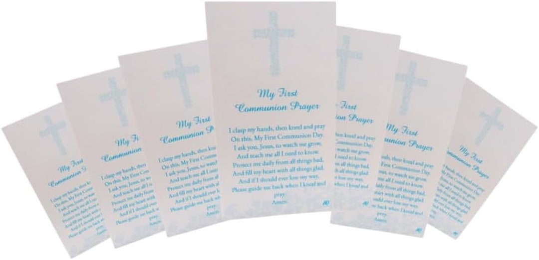 First Holy Communion Prayer Cards Bulk Keepsake, Pack of 10 - Etsy