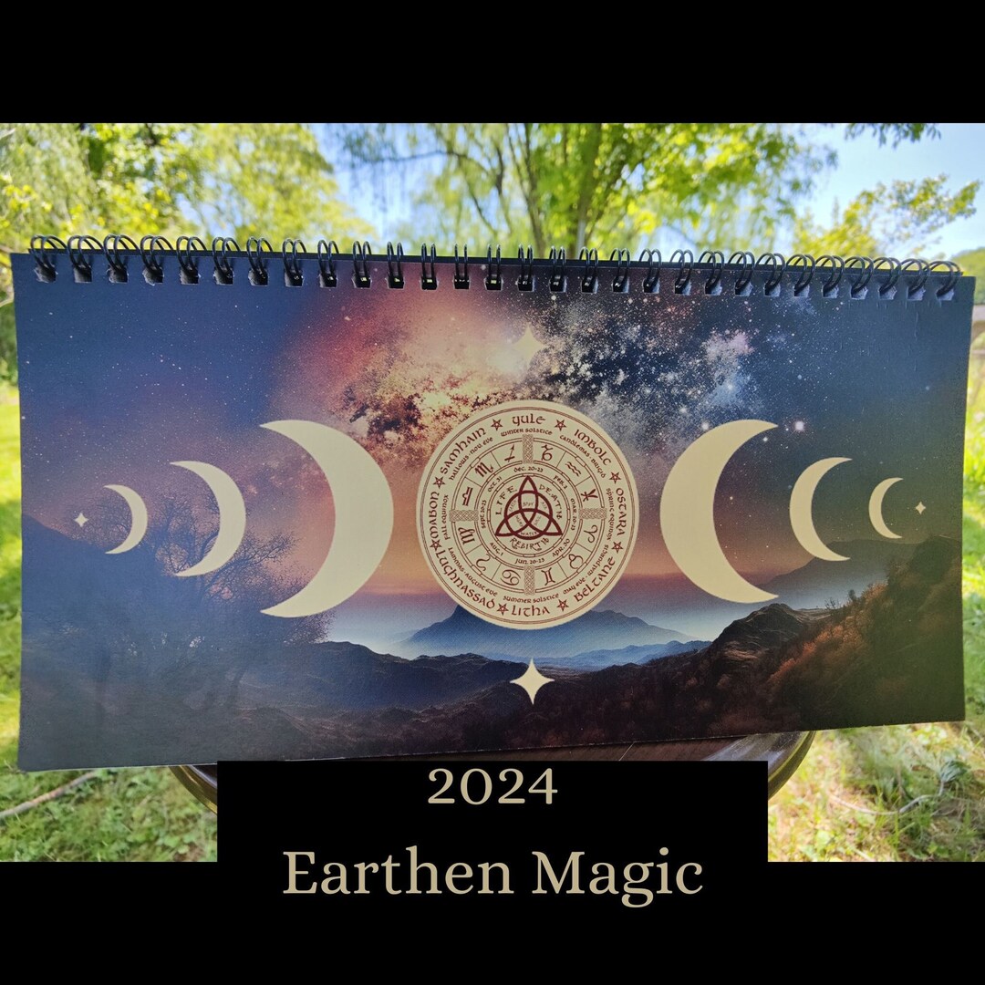 Earthen Magic 2024 Altar Calendar, 2024 Witch Calendar, Moon Phase ...