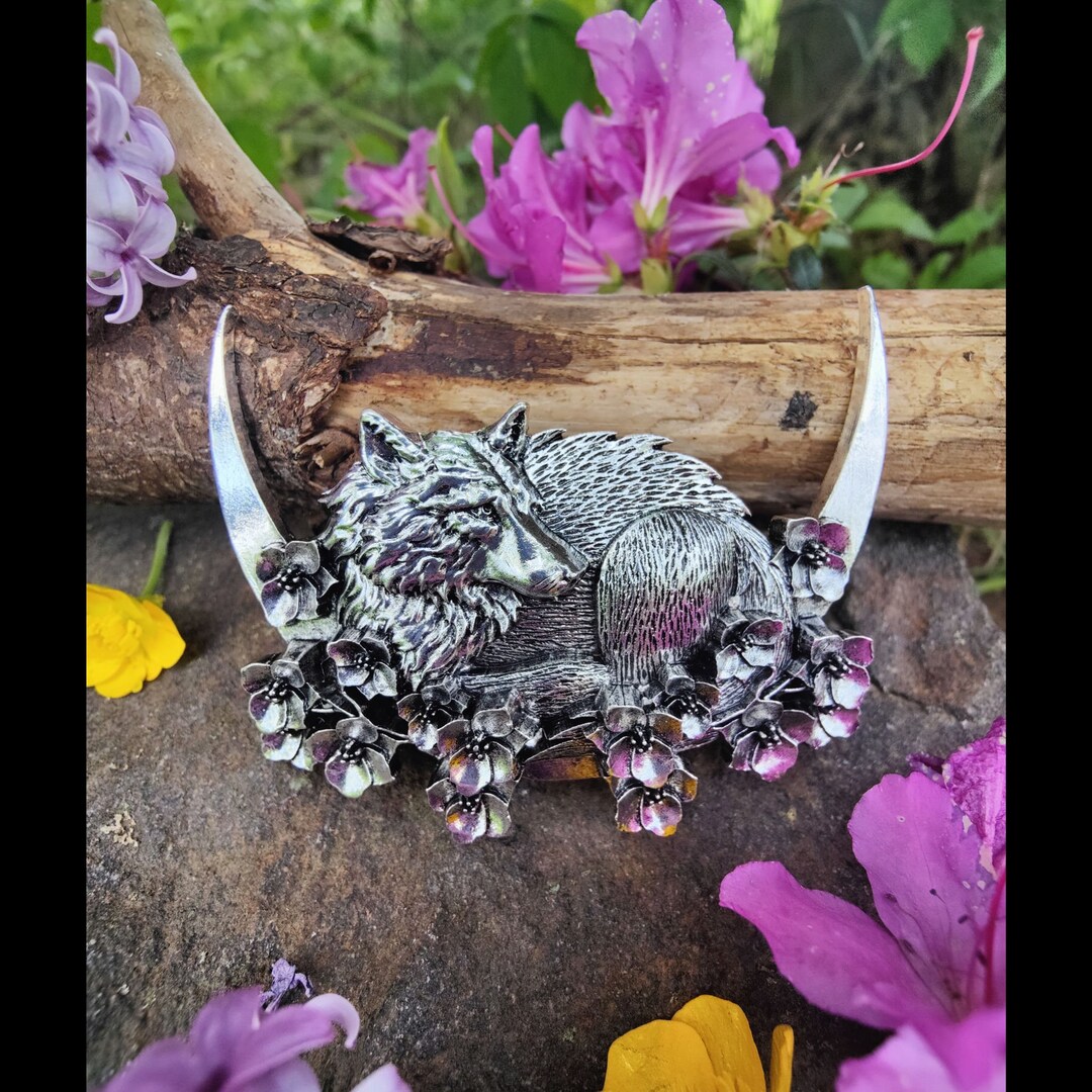 The Wolves Bane French Barrette, Wolf Barette, Witch Barrette, Witch ...