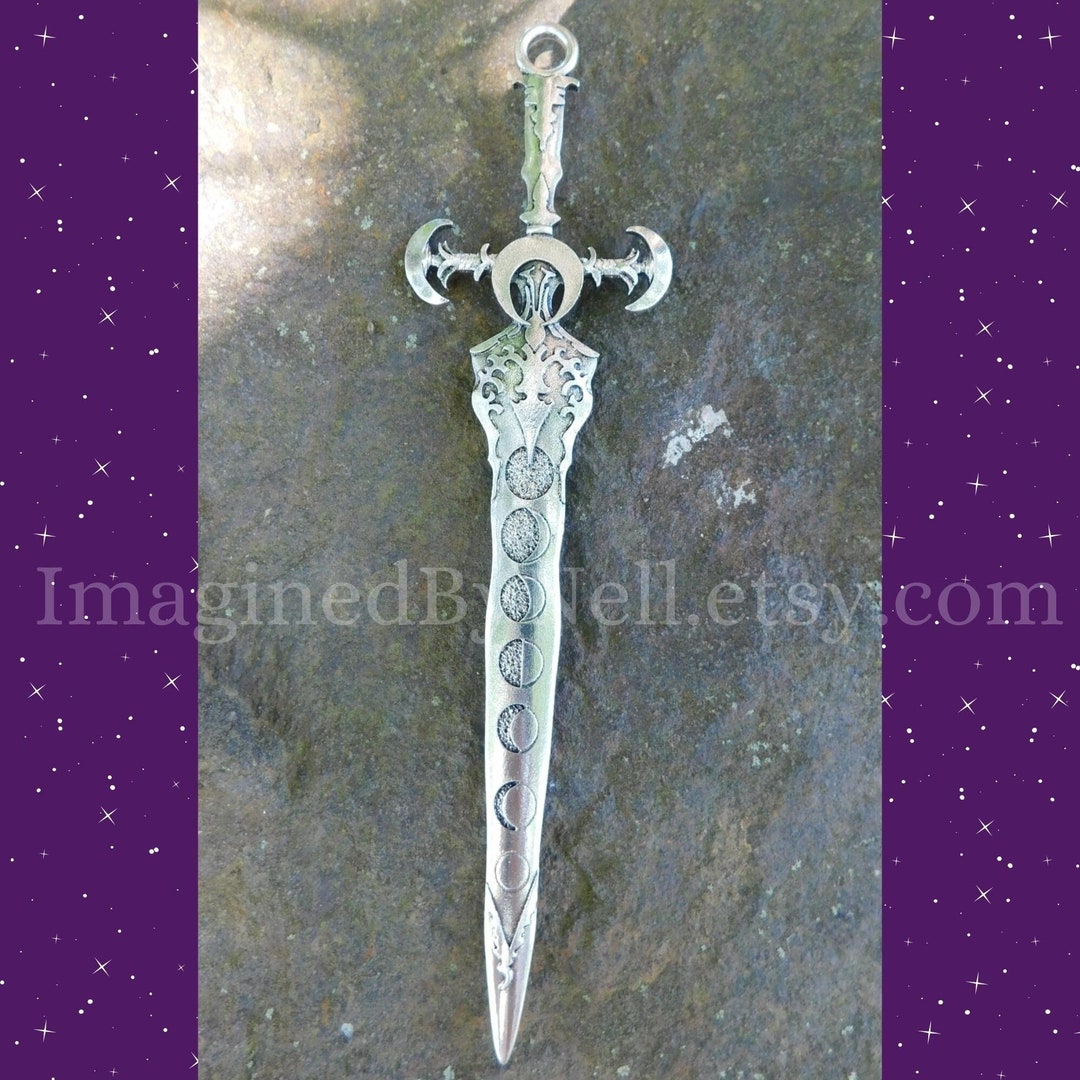 Dagger Hair Stick, Witch Athame, Moon Phase, Witch Hair Stick, Sword ...