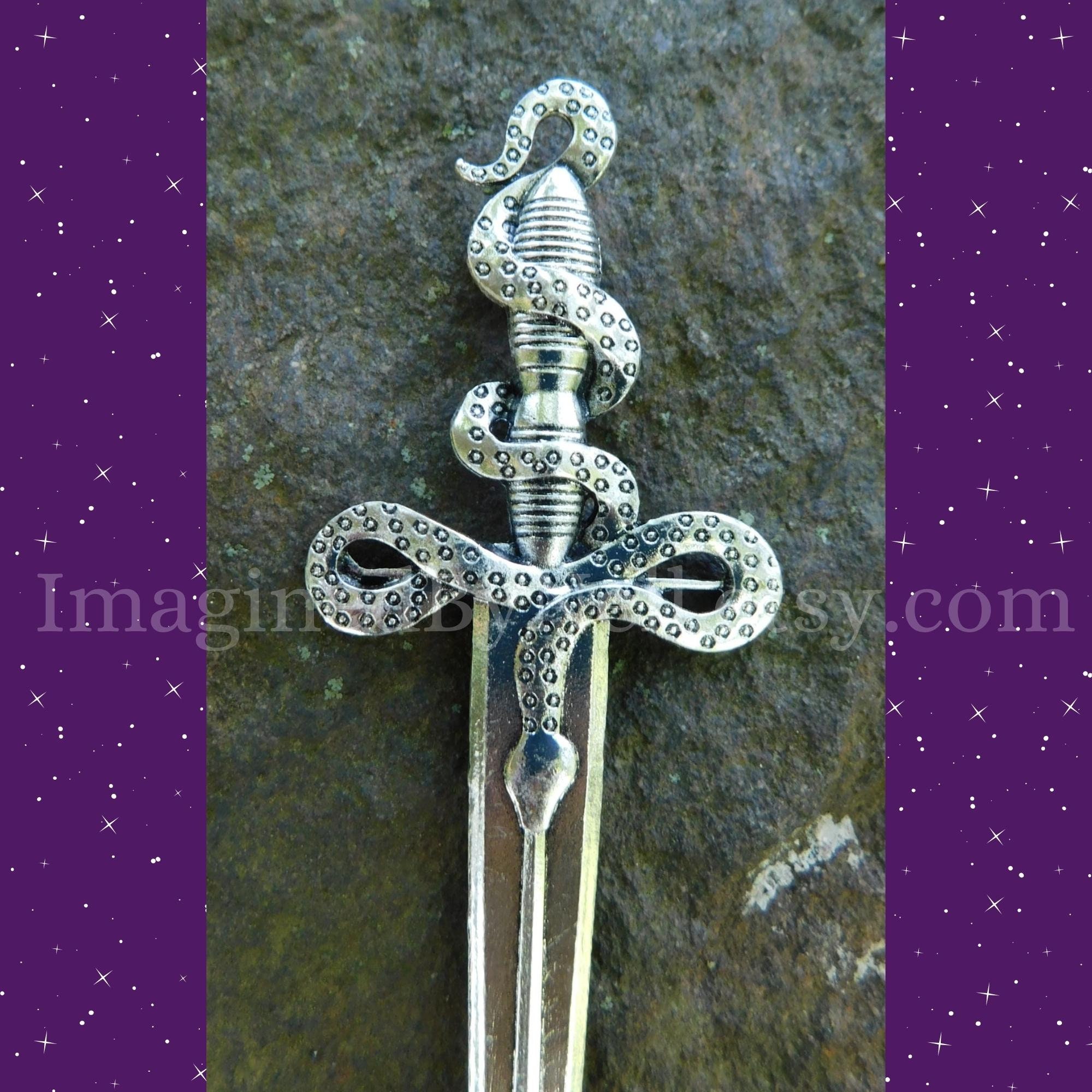 Snake and Sword Hair Stick Sword Hair Pin Snake Hair Stick - Etsy