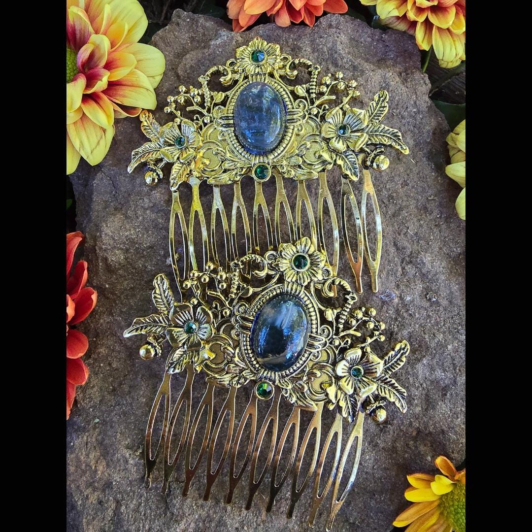The Gilded Garden Hair Comb, Vintage Inspired Hair Accessories, Ornate ...