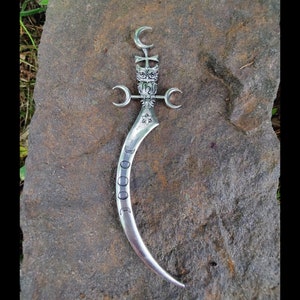 The Lilith Hair Dagger, Witch Hair Stick, Witch Hair Sword, With Athame ...