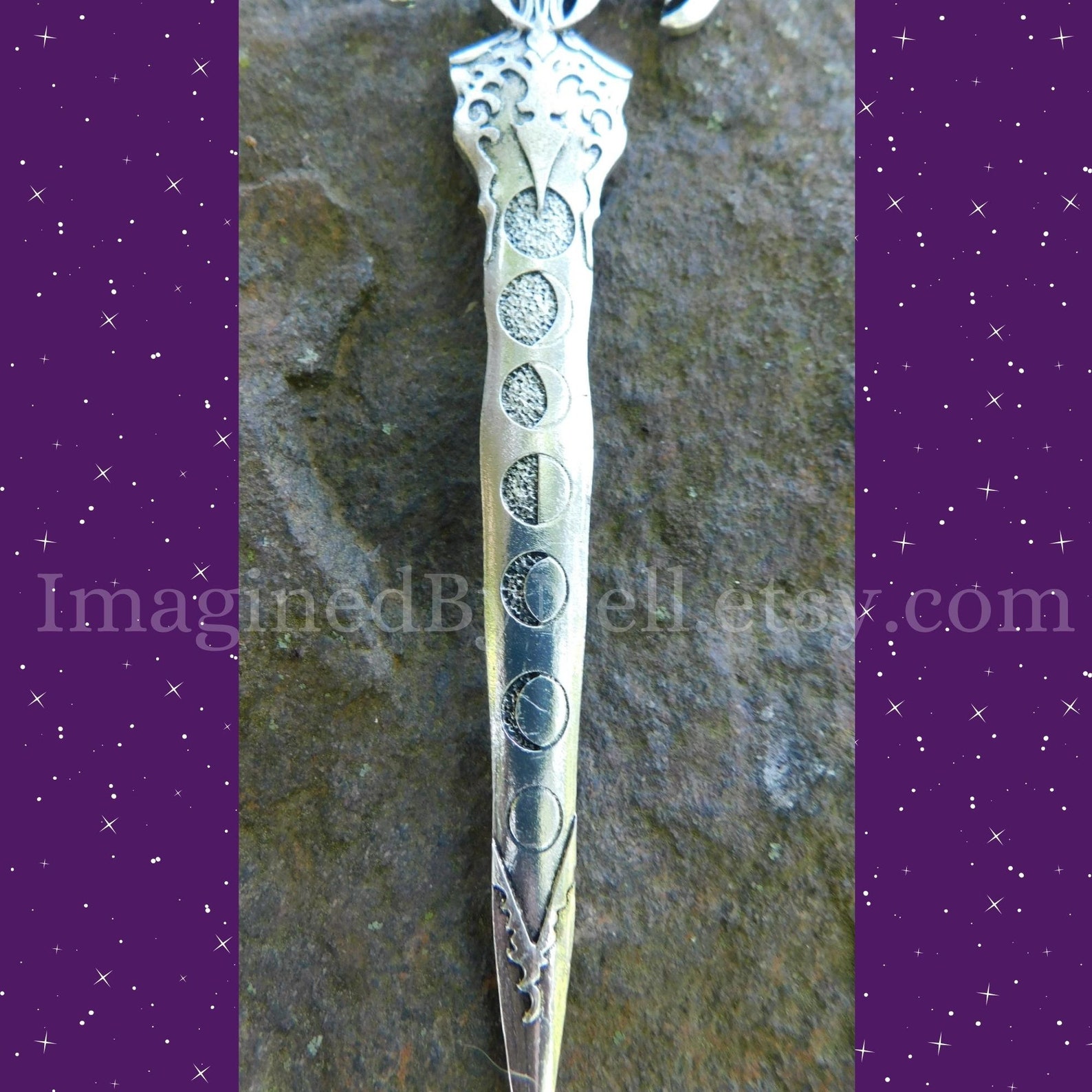Dagger Hair Stick Witch Athame Moon Phase Witch Hair Stick - Etsy