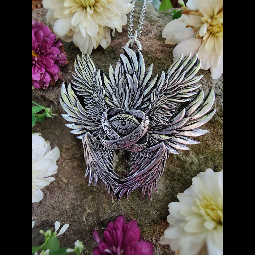 Seraph Pendant, Biblically Accurate Angel Necklace, Seraphim Art ...