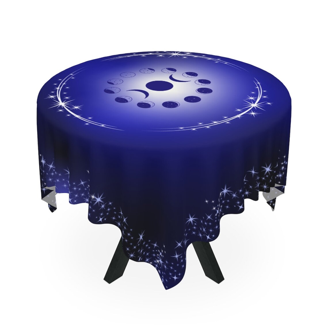 Moon Phase Altar Cloth, Hecate Triple Moon Tablecloth, Pagan Gothic ...