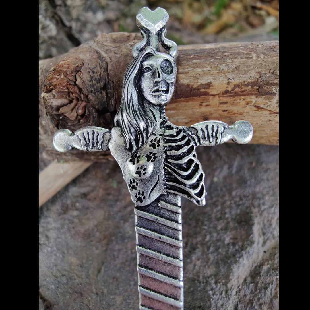 Goddess Hel Hair Dagger, Witch Hair Stick, Witch Hair Sword, Witch ...