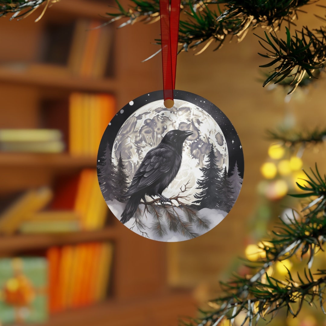 Raven Yule Tree Ornament, Winter Solstice Decor, Witch Gift - Etsy